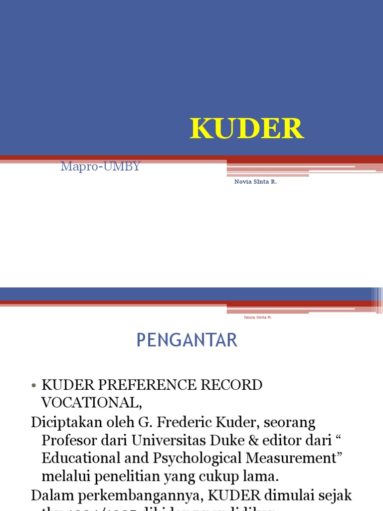 Tes Kuder Minat | PDF