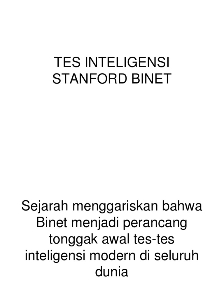 Tes Binet | PDF