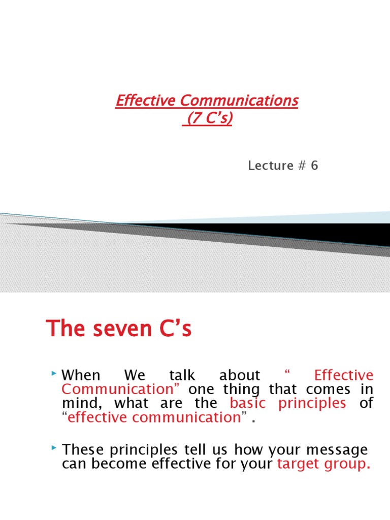 7 C's Effective Communication | PDF | Communication | Sentence ...
