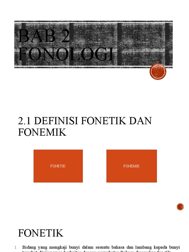 Bab 2 Fonologi | PDF