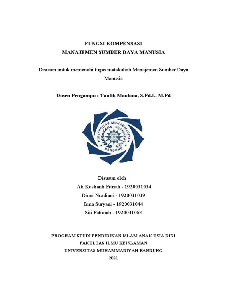 Kel 4 MSDM - Fungsi Kompensasi Paud | PDF