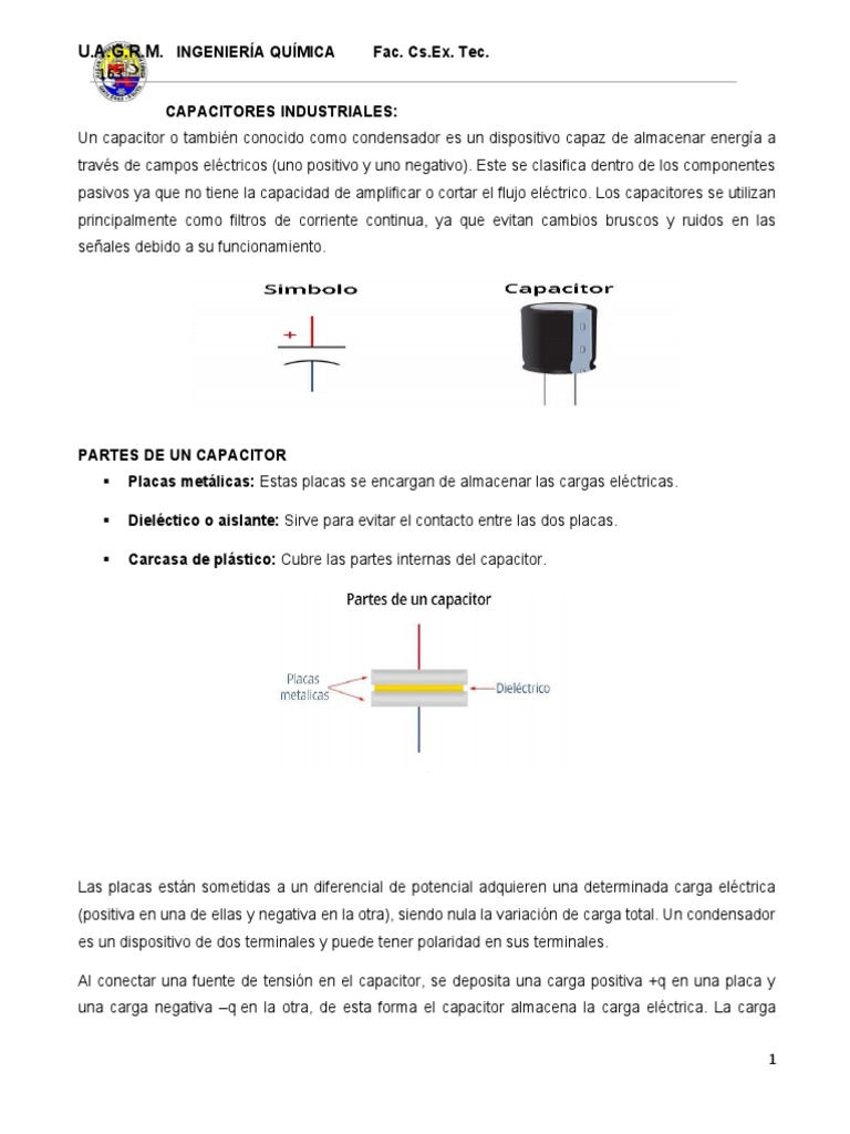 Capacitores Industriales: Funcionamiento y Tipos | PDF | Condensador ...