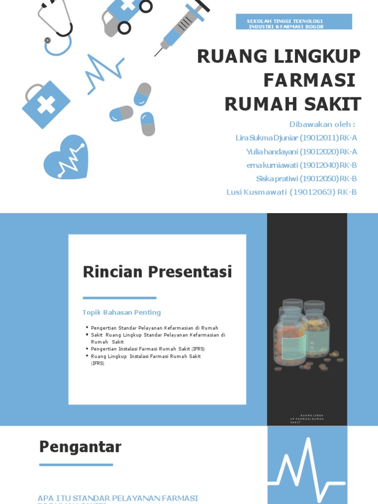 Ruang Lingkup Farmasi Rumah Sakit | PDF