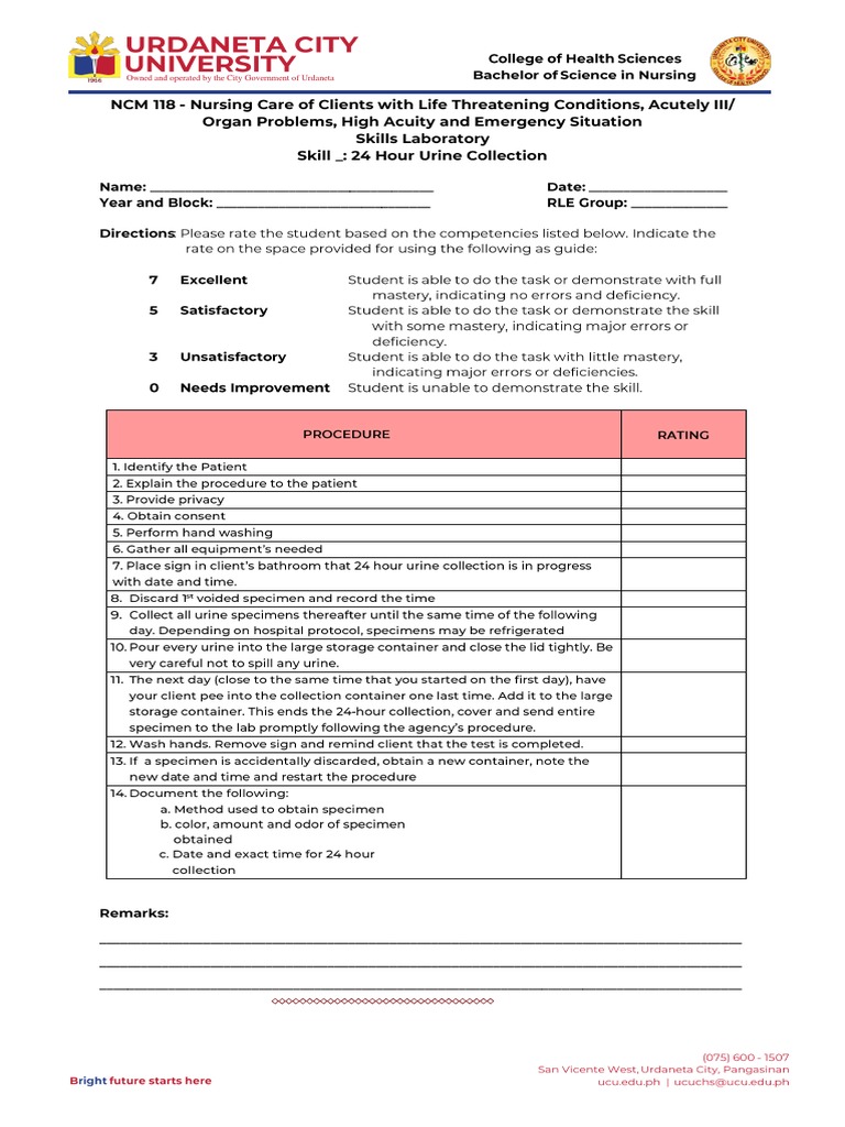 24 HR Urine Collection | PDF