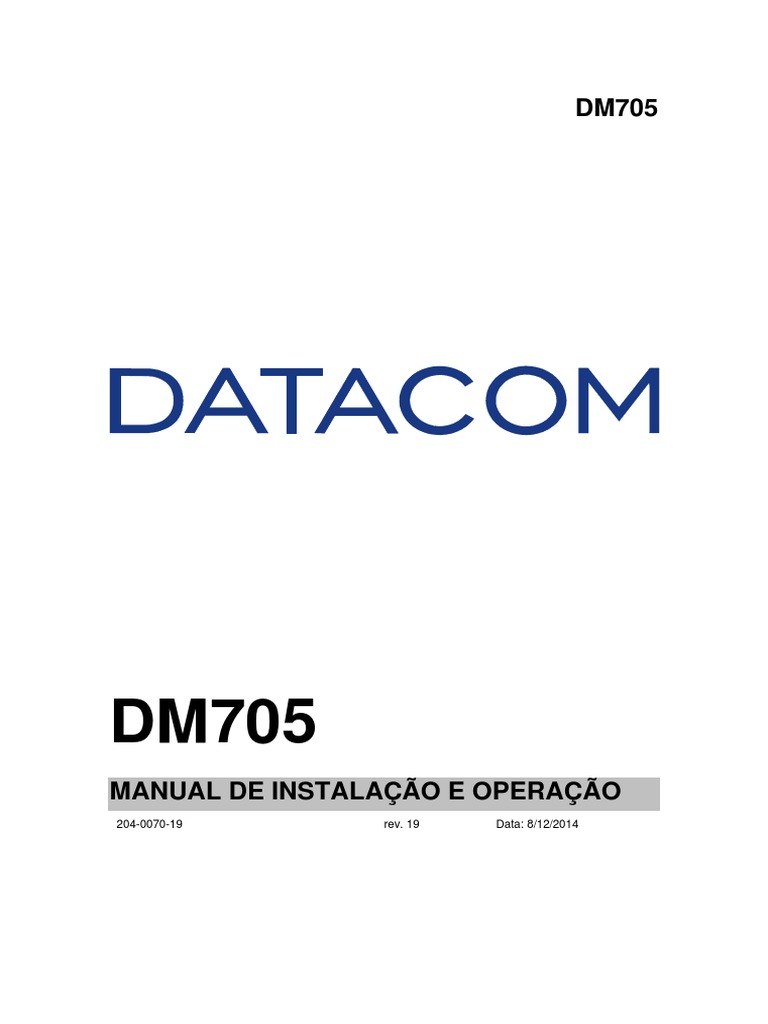 DM705 - Manual de Instalacao e Operacao | PDF | Rede de computadores ... DM705 - Manual de Instalacao e Operacao | PDF | Rede de computadores ...