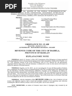 Barangay Tax Code Sample | PDF | Revenue | Taxes
