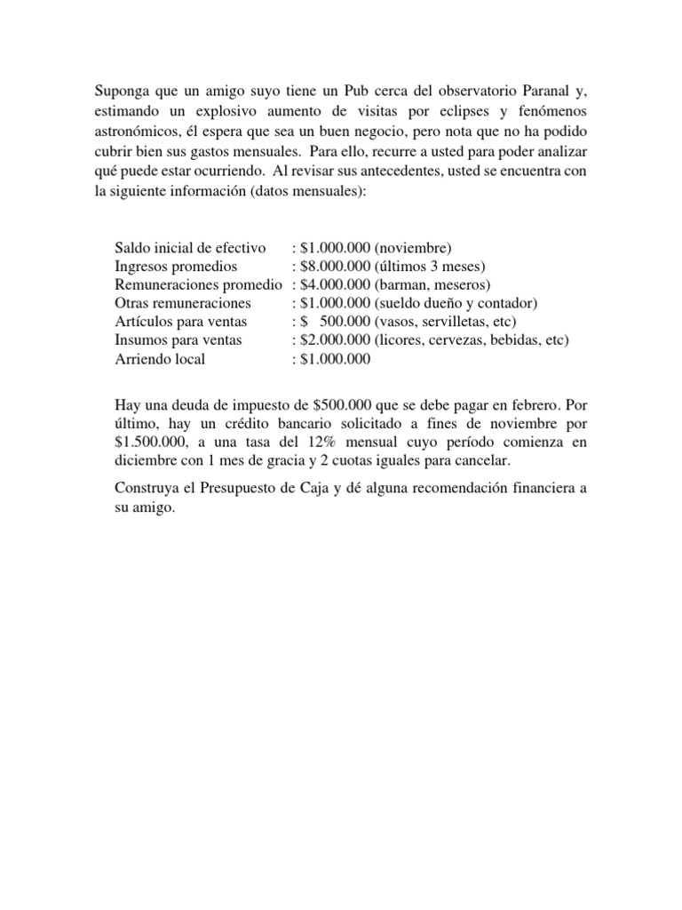 Ejercicio Ppto 2021 | PDF