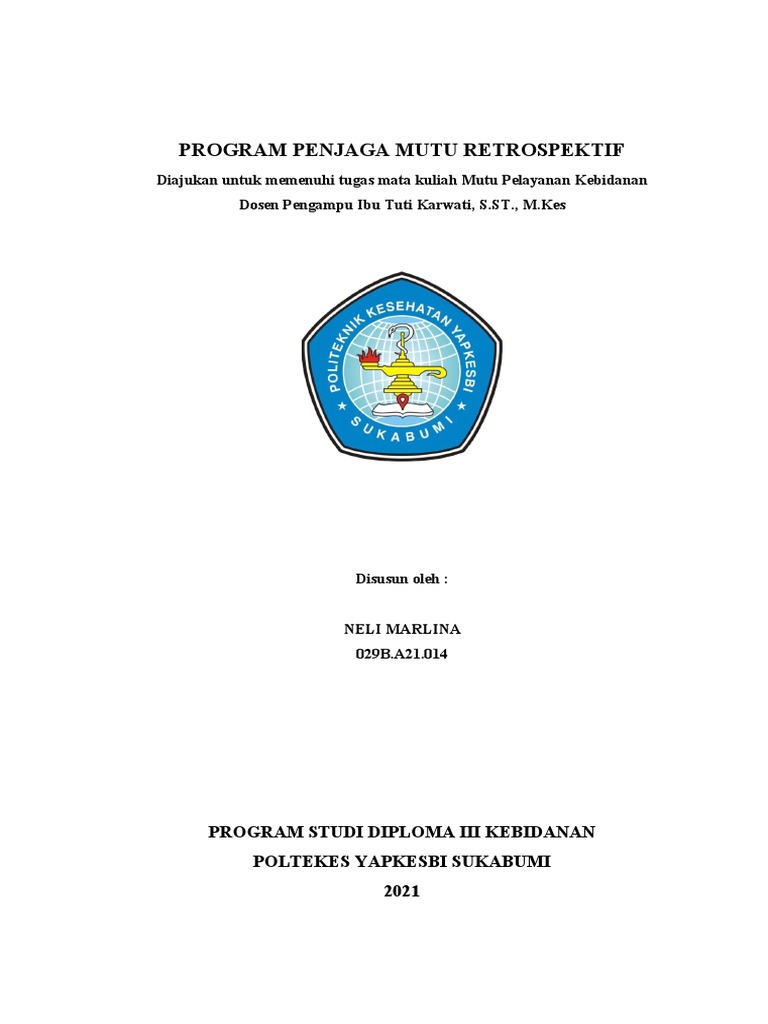 Makalah Program Penjaga Mutu Retrospektif | PDF