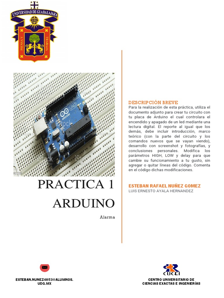 Practica Arduino 1 - Encender Un Led | PDF | Arduino | Periférico