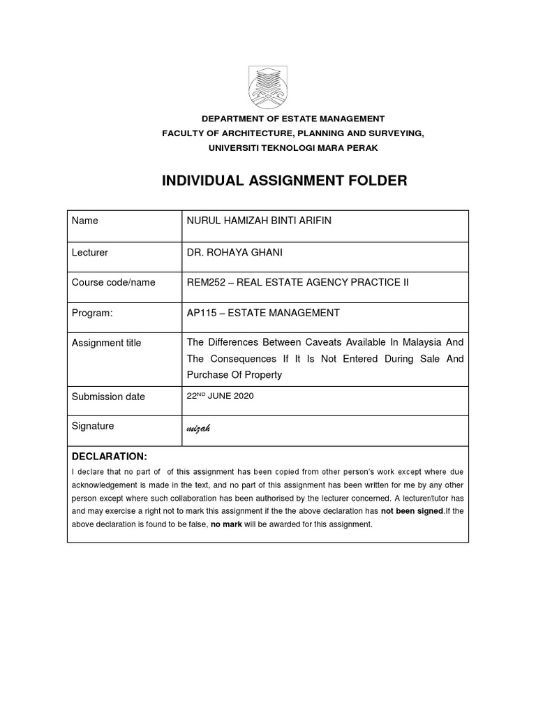 The Importance of Understanding Caveats and Their Role in Property ...