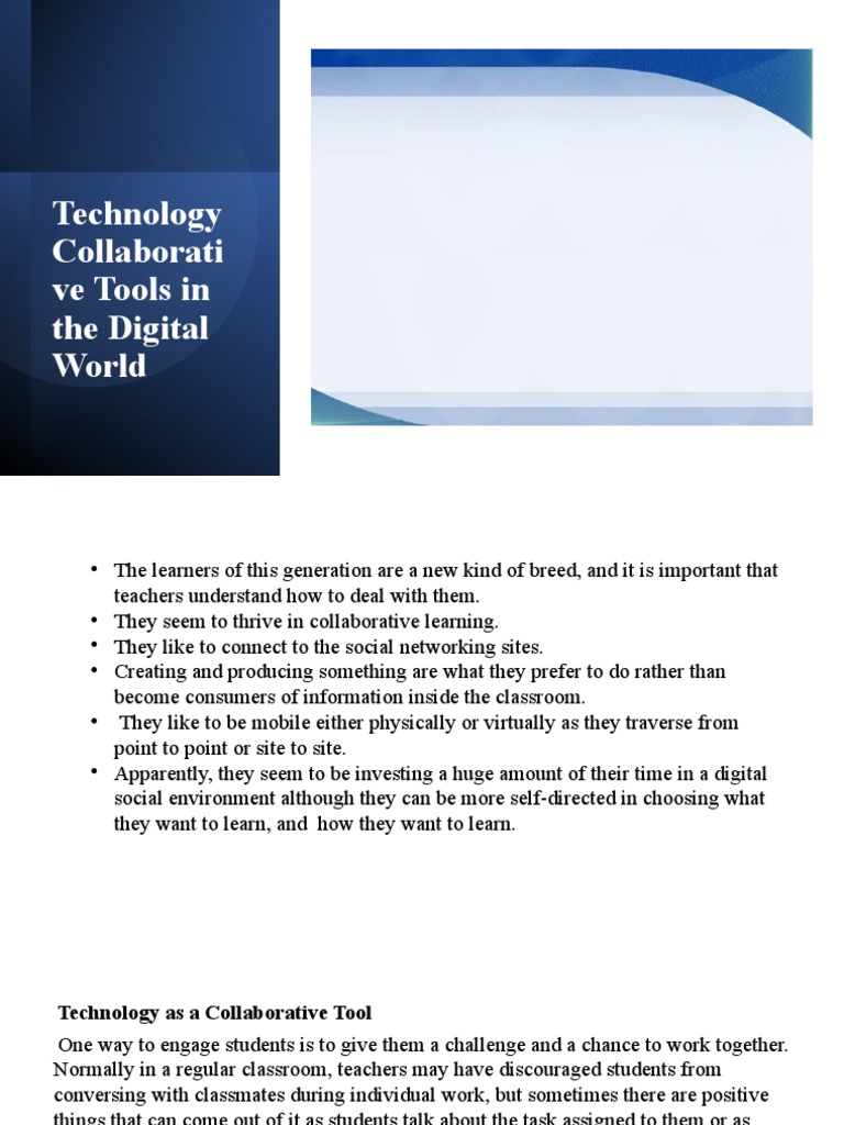 Collaborative Technology in Education | PDF | Blog | Collaboration