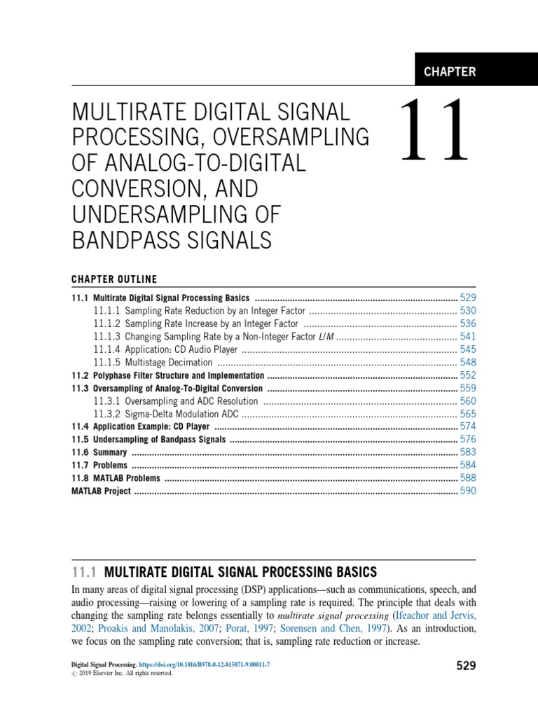 Chapter11 Multirate Digital Signalprocessing, Oversamplingof Analog-To ...