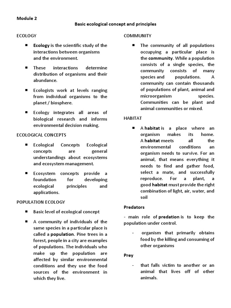 ECOLOGY | PDF | Ecology | Ecosystem