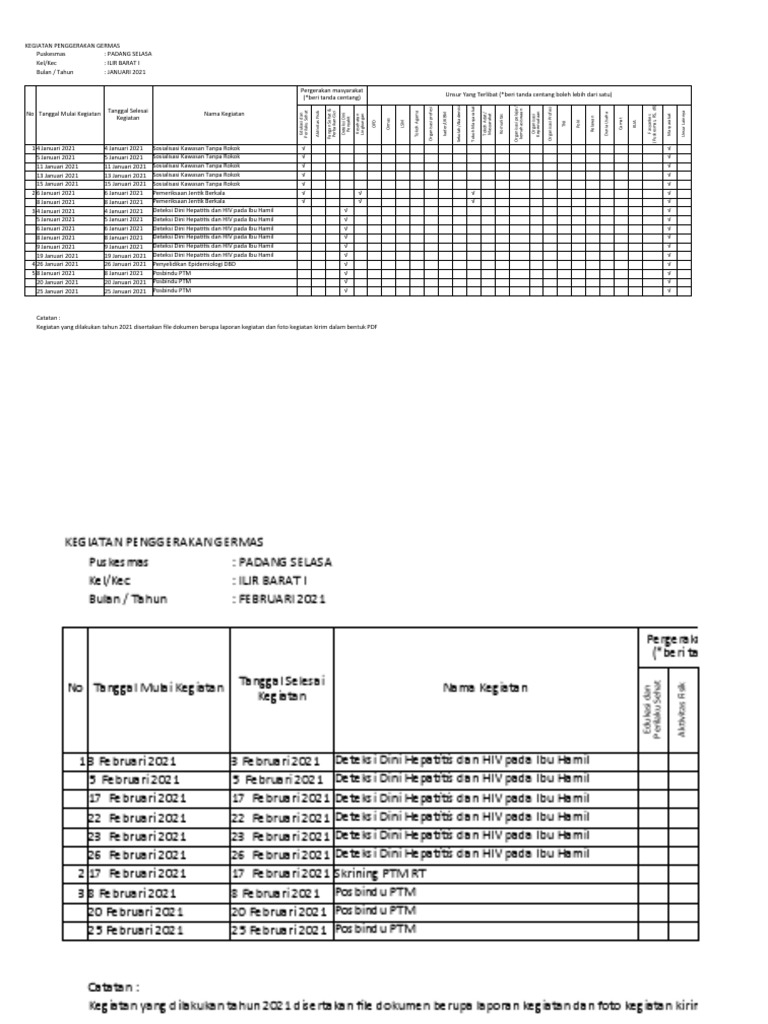 Format Laporan Komdat Promkes Pdf