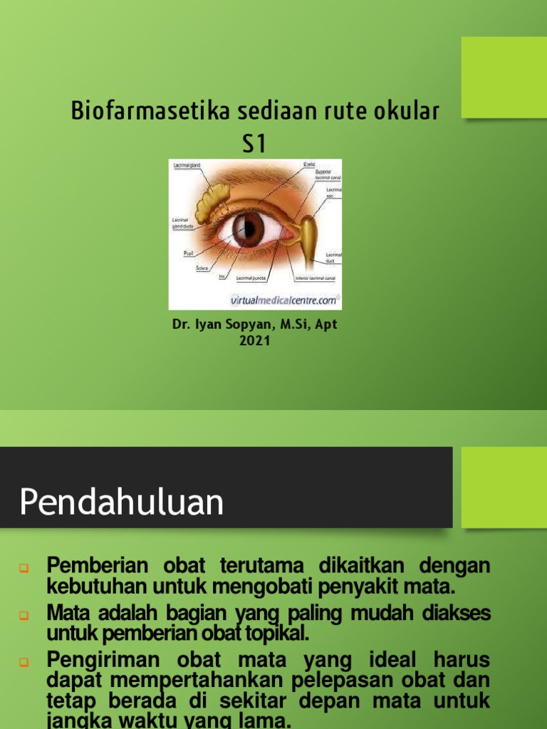Sistem Pengiriman Obat Okular | PDF | Pengembangan Diri | Kesehatan ...