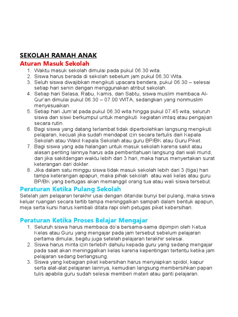 Tata Tertib SRA | PDF