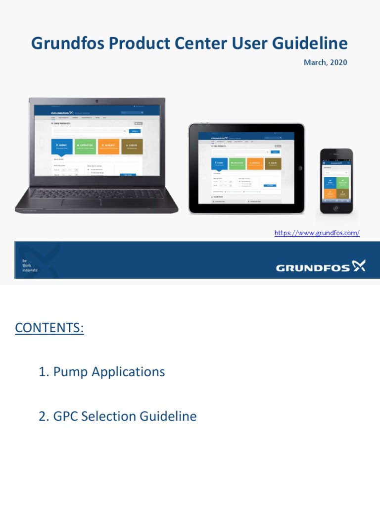Grundfos Product Center User Guideline | PDF | Pump | Wastewater