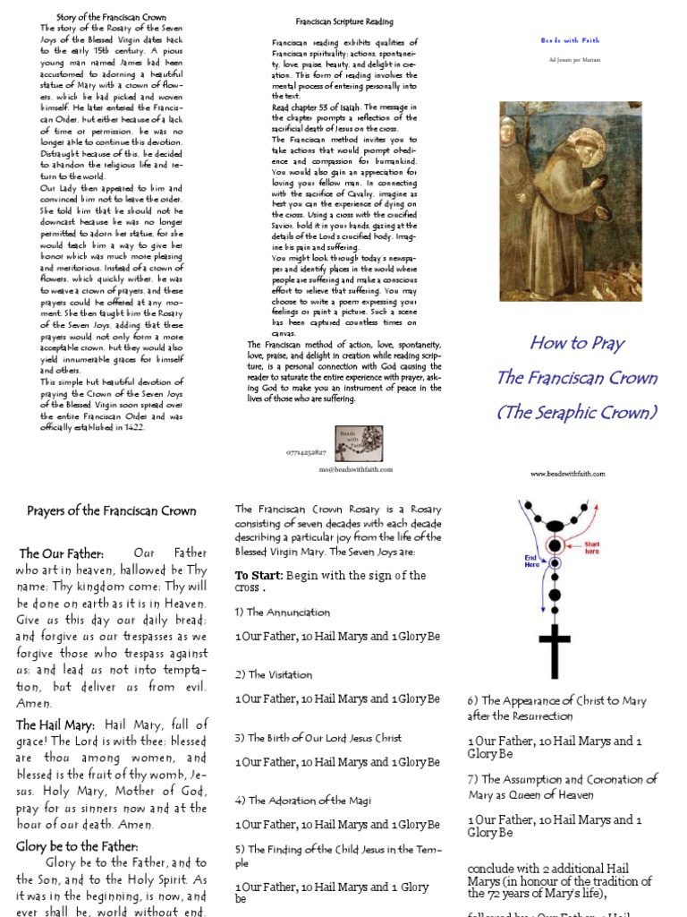 How to Pray the Franciscan Crown | PDF | Lord's Prayer | Mary, Mother ...