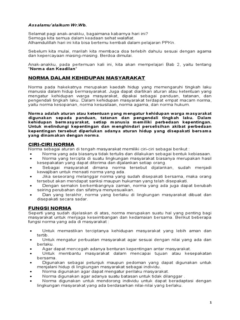Norma dan Keadilan dalam Masyarakat | PDF | Gaya Hidup