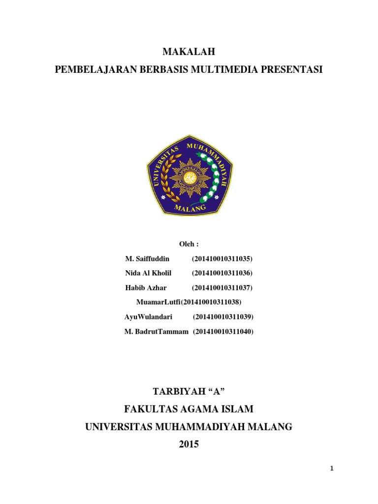 Makalah Pembelajaran Berbasis Multimedia | PDF