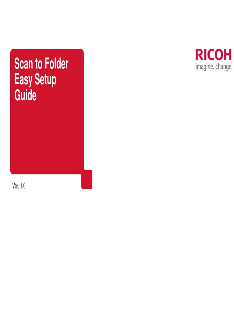 Scan To Folder EasySetup Guide | PDF | Image Scanner | Password