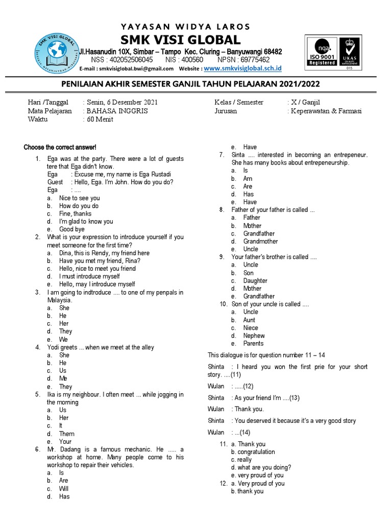 SMK Visi Global: Yayasan Widya Laros | PDF | Physical Geography | Earth ...