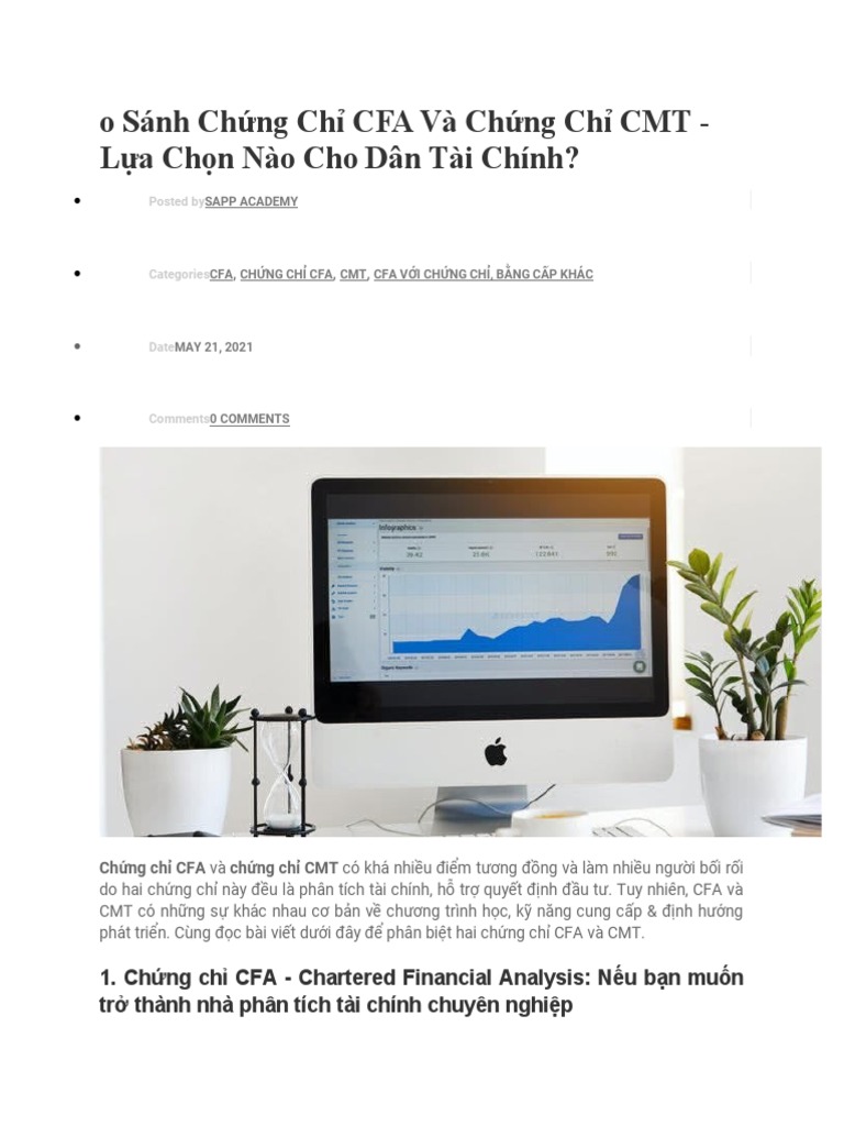 o Sánh Chứng Chỉ CFA Và Chứng Chỉ CMT | PDF