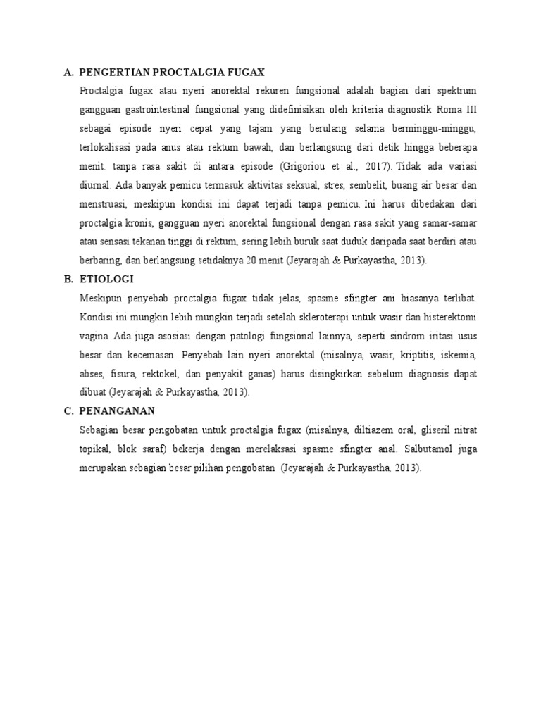 Proctalgia Fugax | PDF