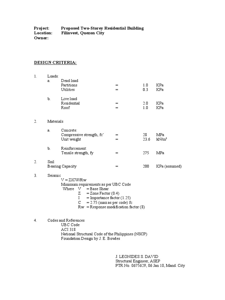 Structural Calcs Sample 2 | PDF