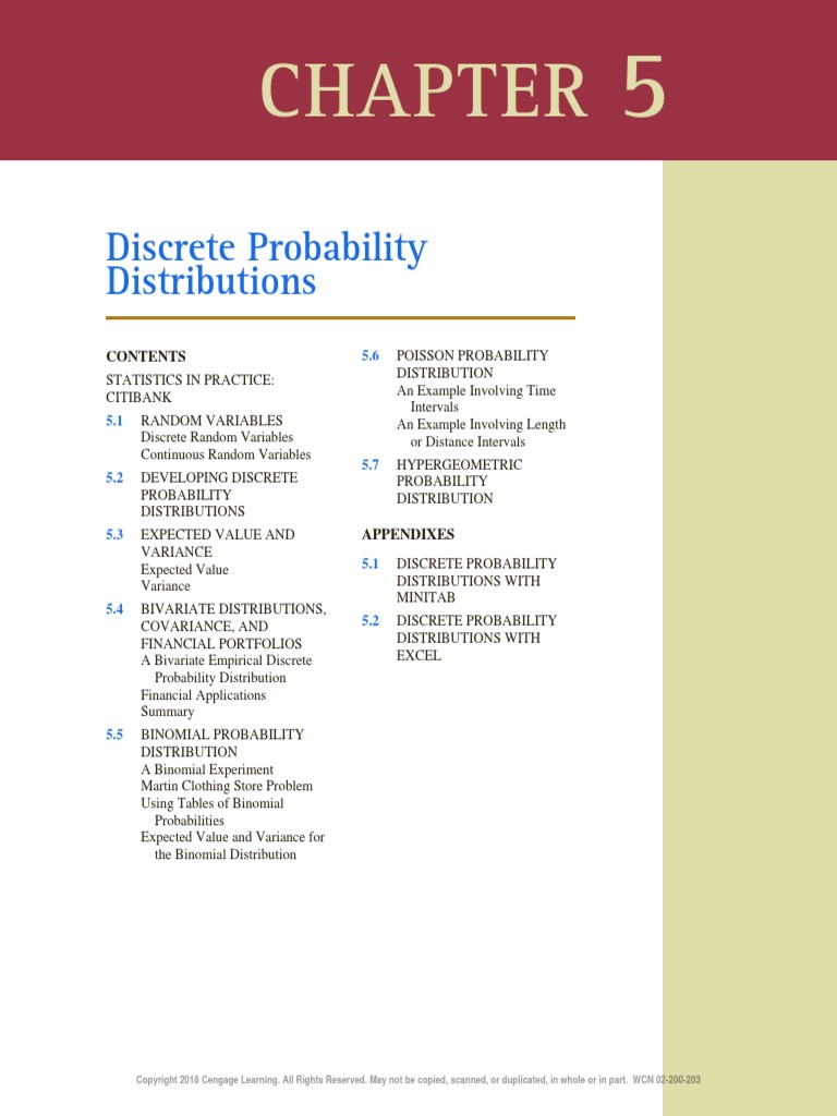 Discrete Probability Distribution-1 | PDF | Probability Distribution ...