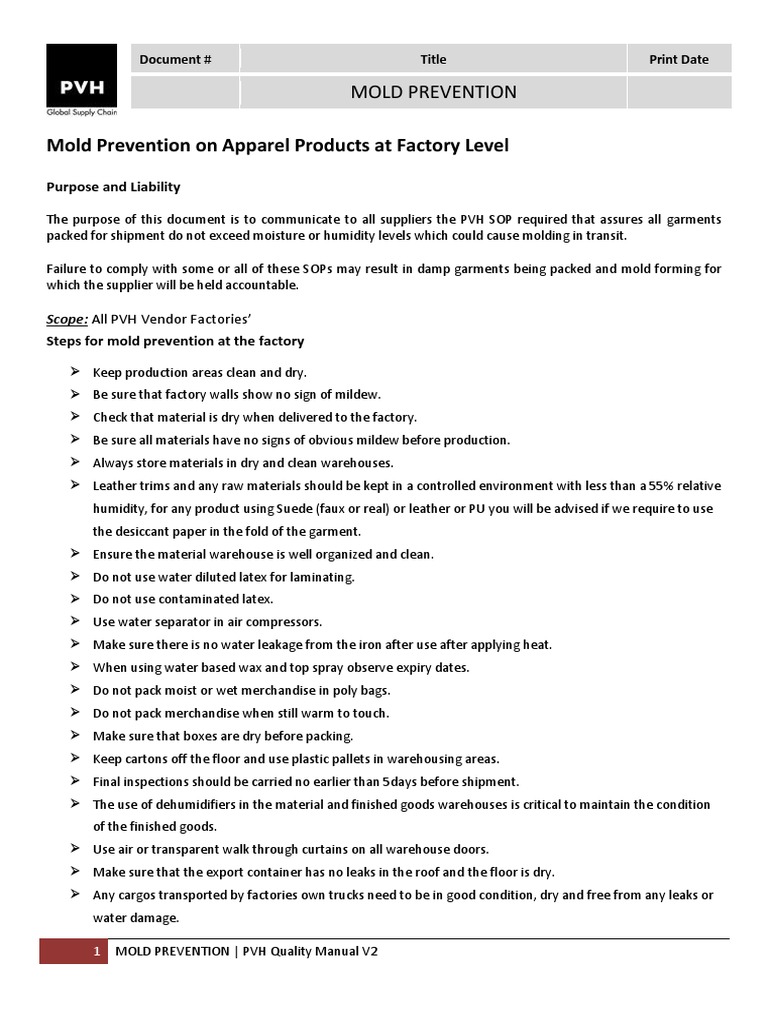 Mold Prevention Policy 01-15-2018 | PDF | Home & Garden