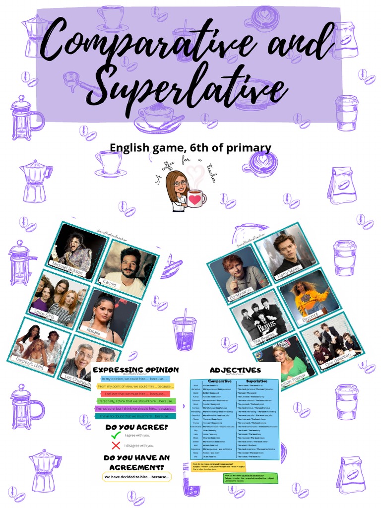 Juego de Comparativos y Superlativos en Inglés | PDF