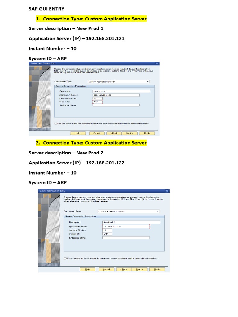 SAP GUI Client Setting | PDF