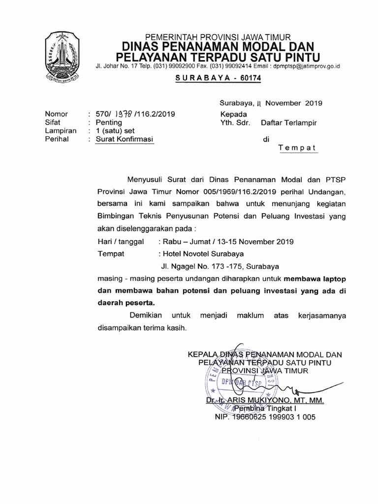 Surat Konfirmasi | PDF