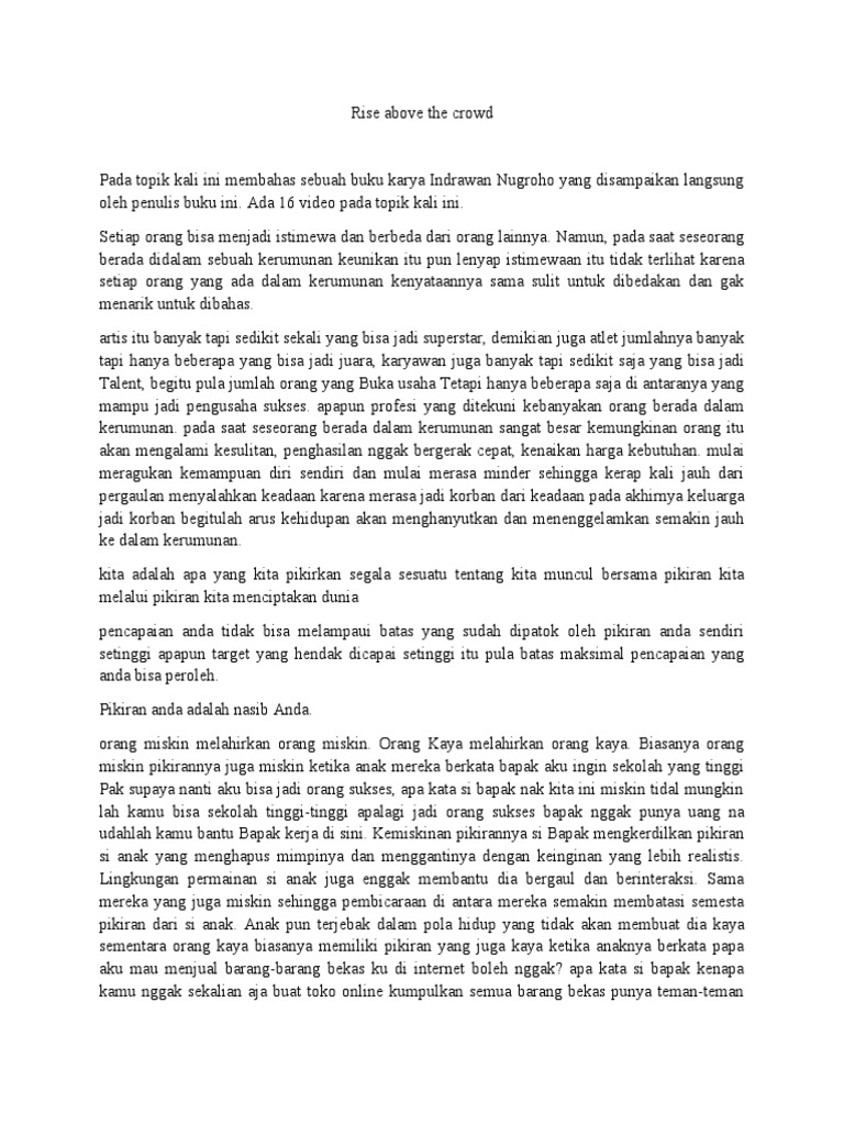 Rise Above The Crowd Pdf