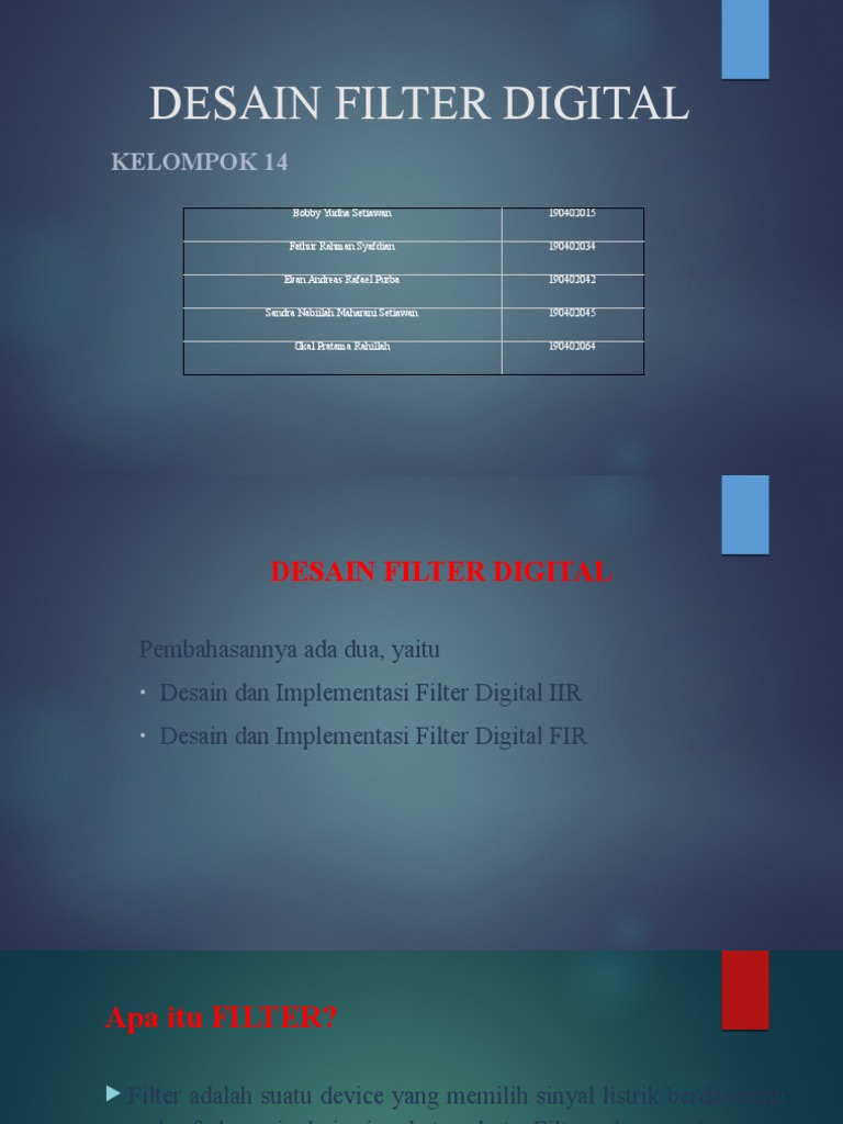 Desain Filter Digital | PDF