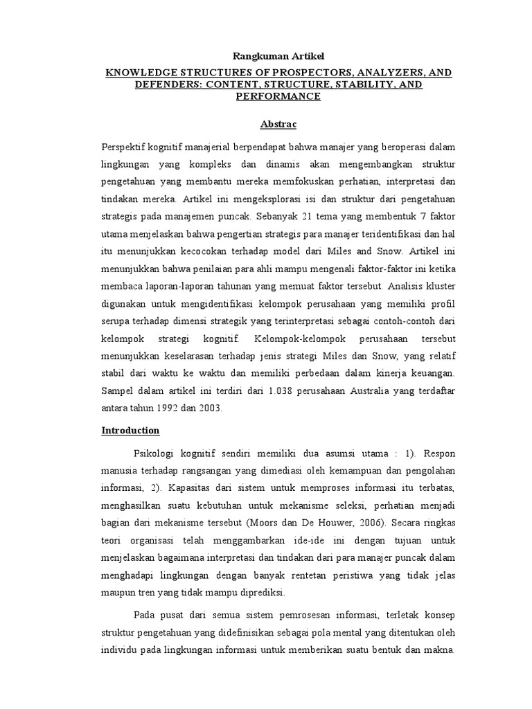 Knowledge Structures of Prospectors | PDF