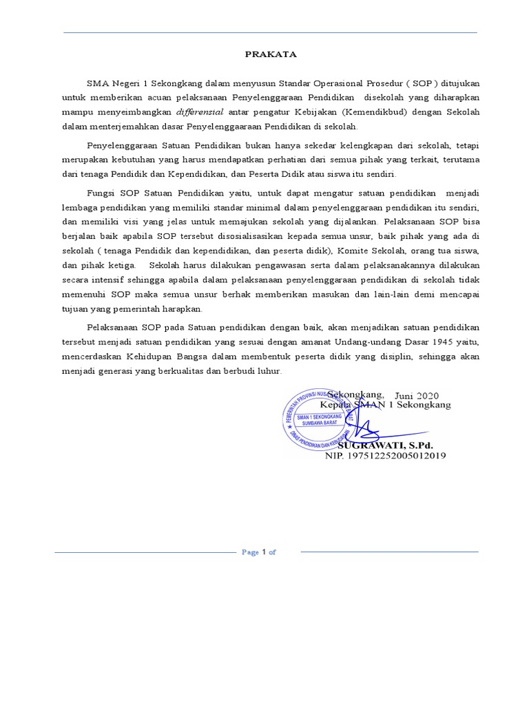 Buku SOP Tatib Kesiswaan | PDF