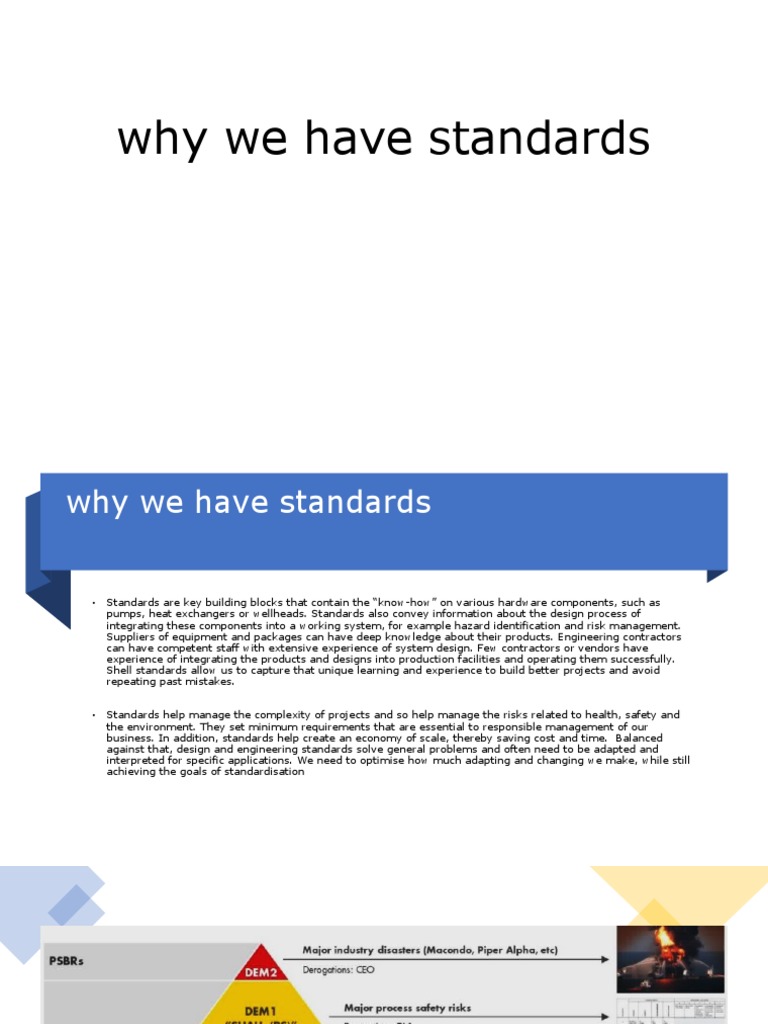 Why We Have Standards | PDF | Specification (Technical Standard ...