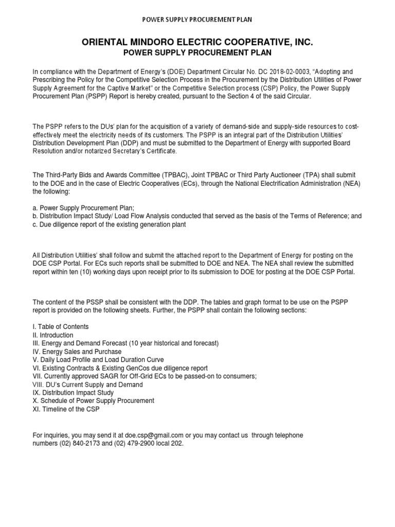 2019-2028 PSPP of Ormeco | PDF | Electrical Grid | Power Station