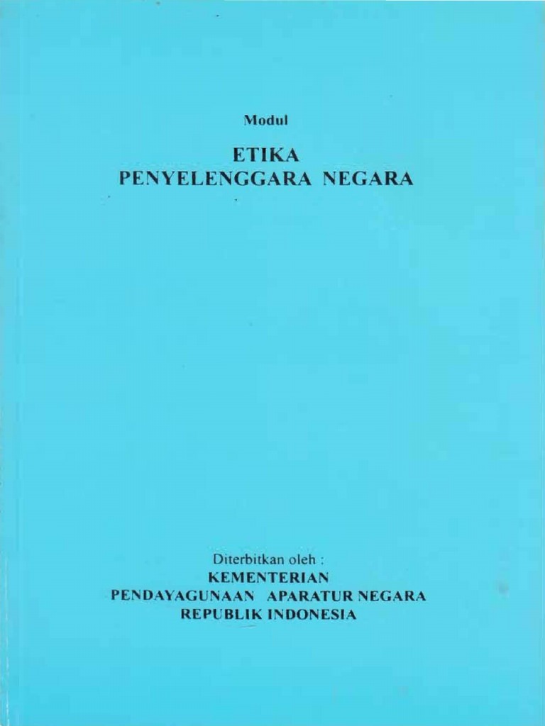 Etika Penyelenggara Negara | PDF