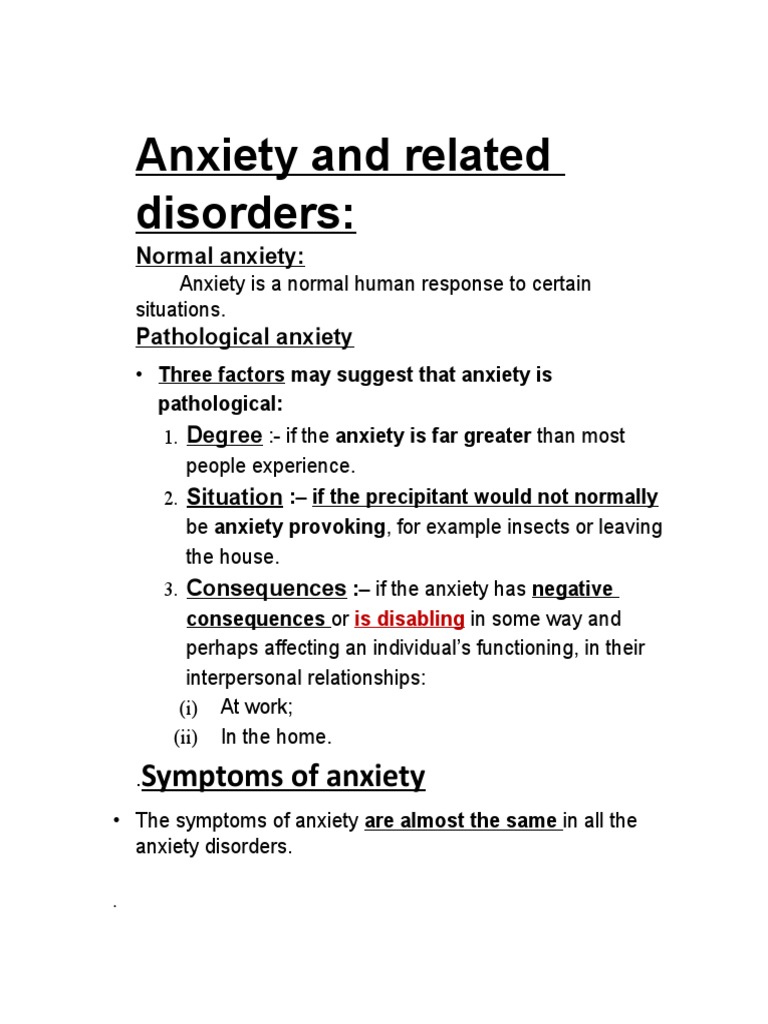 Understanding Anxiety Disorders and Treatments | PDF | Anxiety Disorder ...