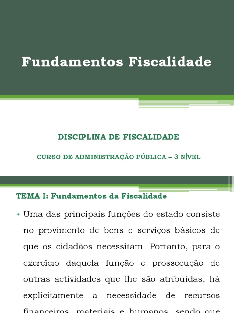 Fundamentos Da Fiscalidade | PDF | Impostos | Justiça