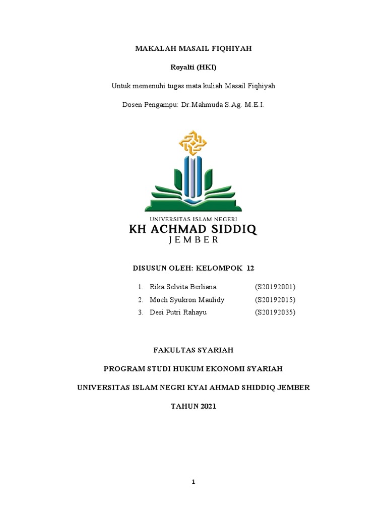 Makalah Masail Fiqhiyah | PDF