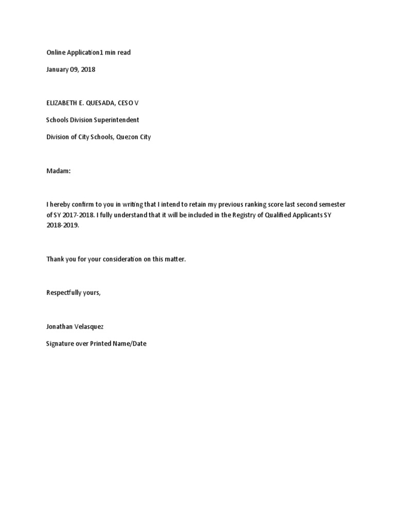 Retention Letter Confirmation | PDF