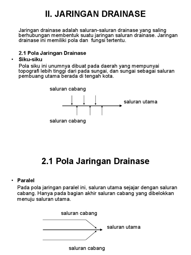 Pola Jaringan Drainase dan Fungsinya | PDF | Griya & Taman
