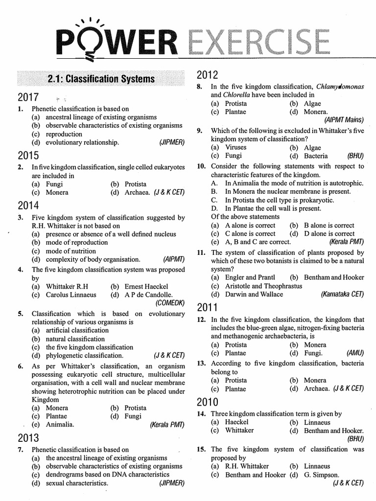 Biological Classification Pdf Bacteria Cell Biology