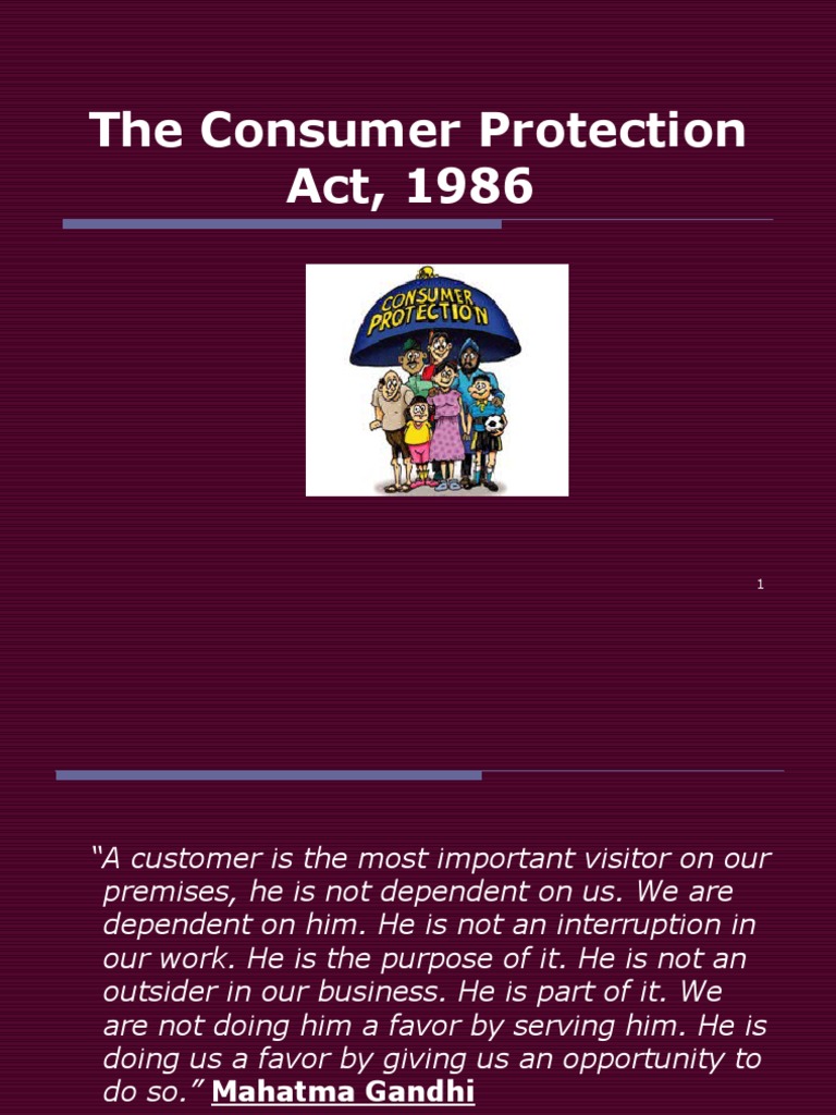 Consumer Protection Act | PDF | Government | Justice