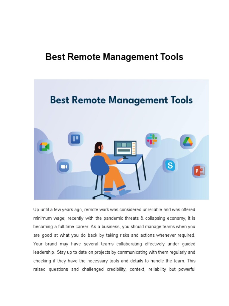 Best Remote Management Tools | PDF | Computer File | Cloud Computing