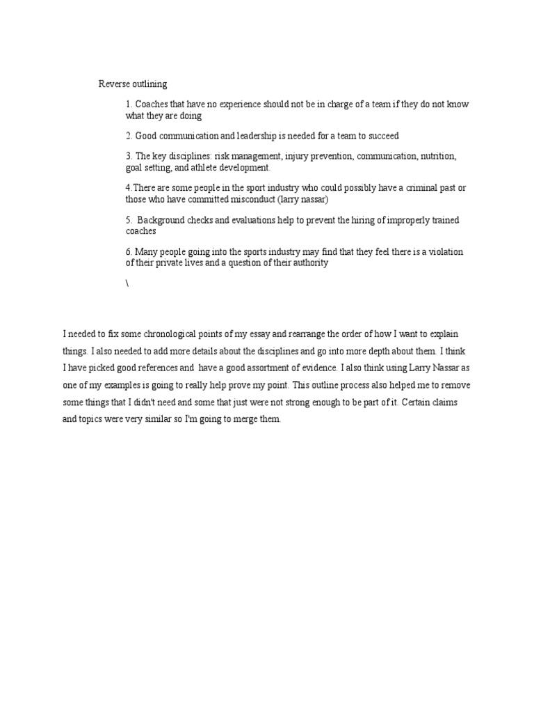 Reverse Outlining | PDF | Science & Mathematics